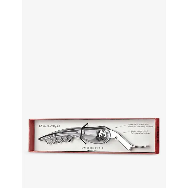 L'ATELIER DU VIN Soft Machine Transparent Steel And Chrome Corkscrew