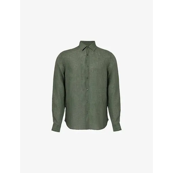 Orlebar Brown Giles Regular-fit Linen Shirt - Light Kombu