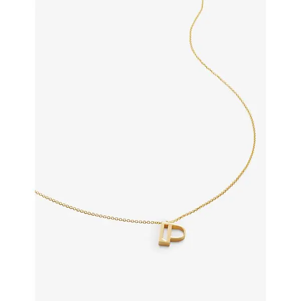 Monica Vinader P Letter Pendant Necklace - Gold