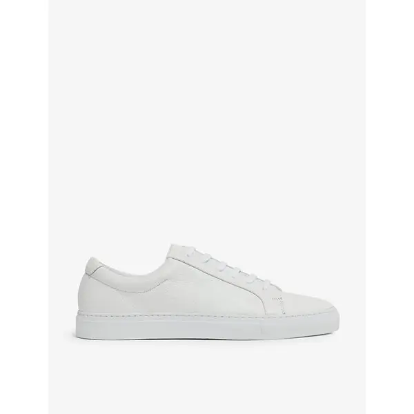 REISS Leather Low-top Trainers - White
