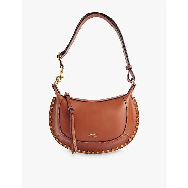 Isabel Marant Oskan Moon Leather Shoulder Bag - Cognac