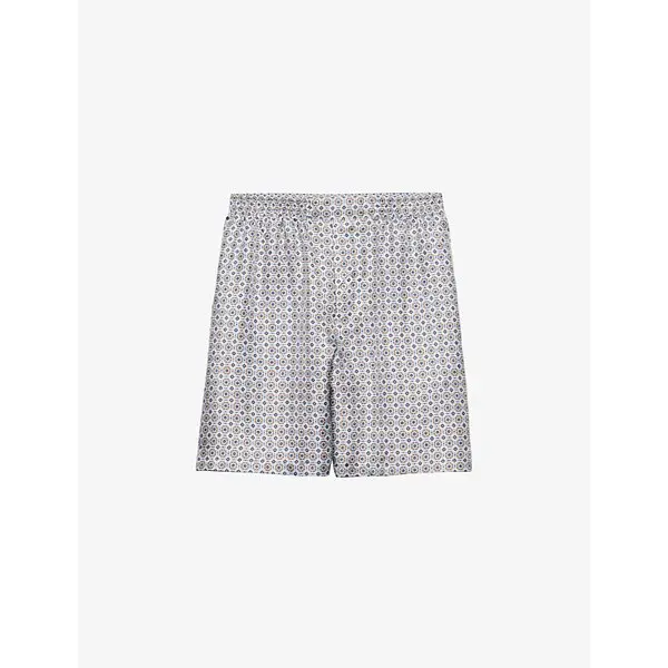 Prada Floral-print Silk Shorts