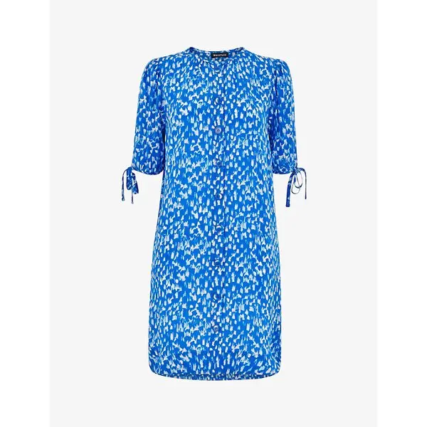 Whistles Frankie Speeding-squares Relaxed-fit Woven Mini Dress