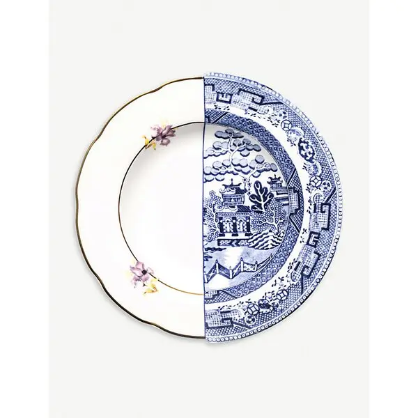 SELETTI Hybrid Fillide Printed Porcelain Soup Plate 25.4cm