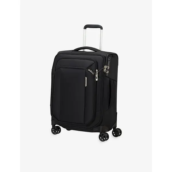 SAMSONITE Respark Spinner Soft Case 4 Wheel Cabin Suitcase 55cm - Ozone Black