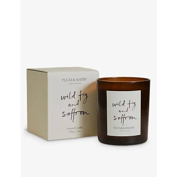PLUM AND ASHBY Wild Fig & Saffron Candle Soy-wax Candle 220g