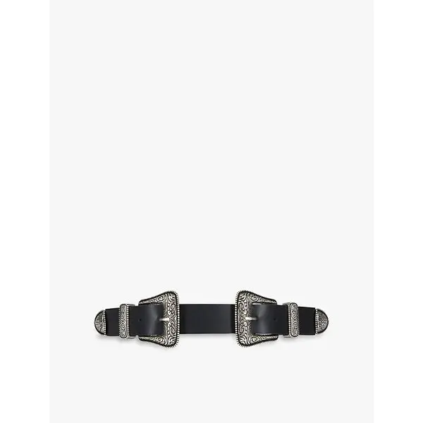 Double Leather Belt Kooples Leather Double-Buckle Belt – On Sale Now with Up to 52% Off  main image 3