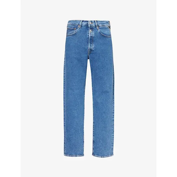 REPLAY 9zero1 Mid-rise Straight-leg Stretch-denim Jeans