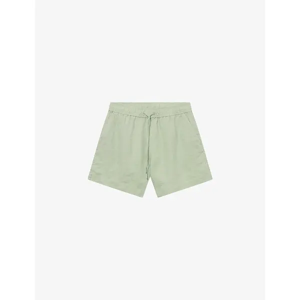 TWIST & TANGO Melody Drawstring-waist High-rise Linen Shorts - Mint