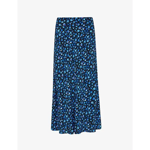 Whistles Floral-print Woven Midi Skirt