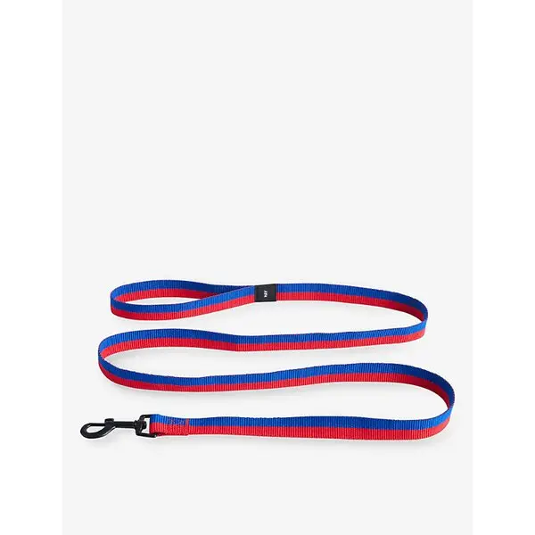 HAY Plaited Woven Dog Leash - Red And Blue