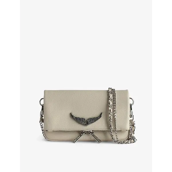 Zadig&Voltaire Rock Nano Wing-embellished Leather Shoulder Bag - Flash