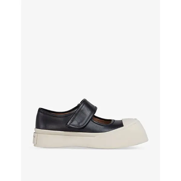 Marni Pablo Flatform Leather Shoes - Black