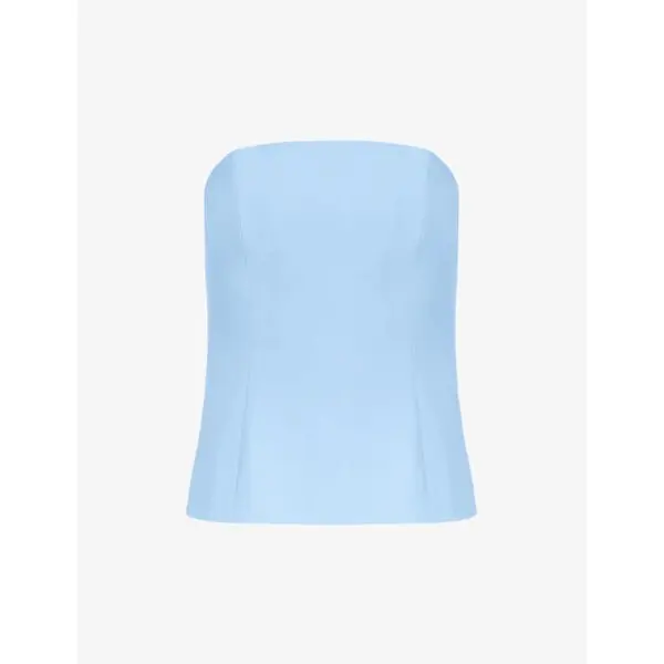 RO&ZO Bandeau Zip-fastening Stretch-crepe Top