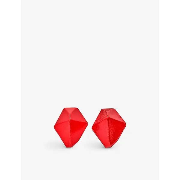 LA MAISON COUTURE The Rock Hound Hotrocks Sterling-silver Stud Earrings - Red