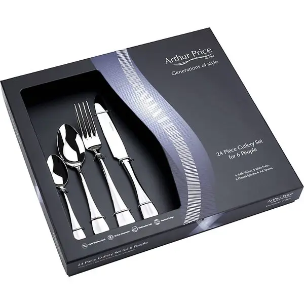 ARTHUR PRICE Baguette Stainless Steel 24 Piece Cutlery Set - One-color