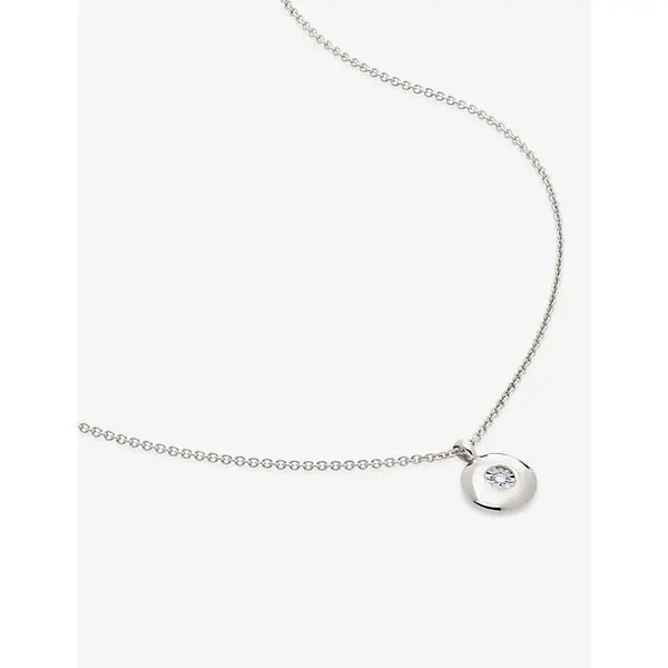Monica Vinader April Birthstone Lab-grown Diamond Pendant Necklace - Sterling Silver