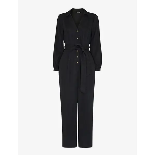 Whistles Leah Fitted Woven Jumpsuit