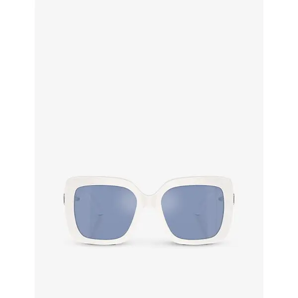 SWAROVSKI Sk6001 Square-frame Acetate Sunglasses - White