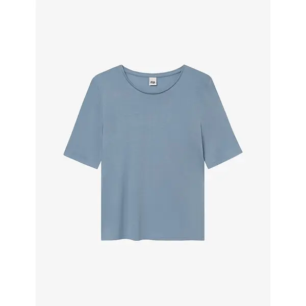 TWIST & TANGO Wiley Semi Relaxed-fit Woven T-shirt - Dusty Blue
