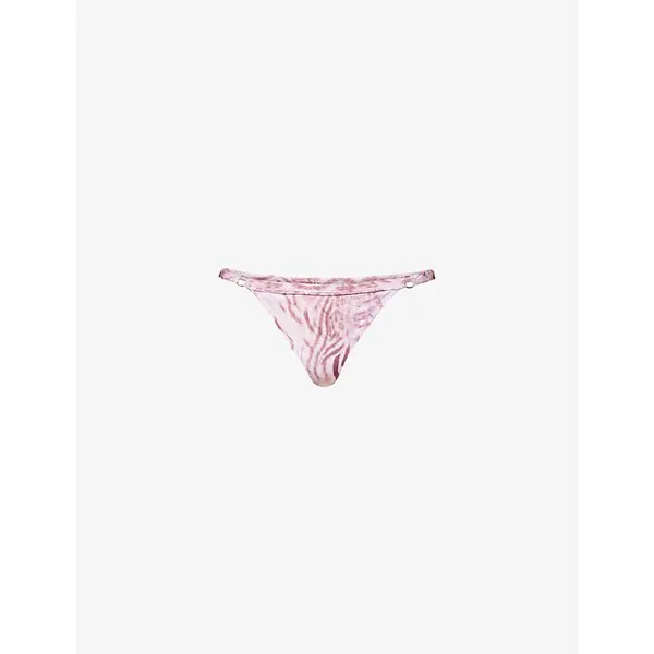 GRACEJACOB Tora Animal-print Bikini Bottom - Multi