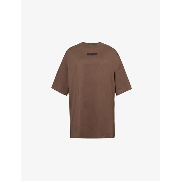 Fear Of God Essentials Cotton-Jersey T-Shirt In Heather Wood 40