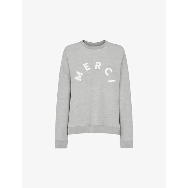 Whistles Text-print Cotton-blend Jumper