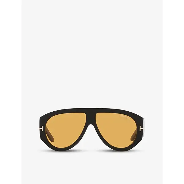 TOM FORD Pilot-frame Acetate Sunglasses - Black