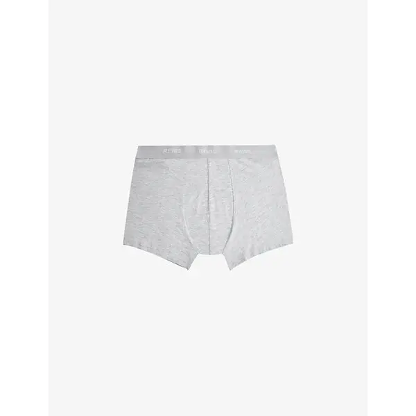 REISS Heller Logo-print Pack Of Three Stretch-cotton Boxers - Multi