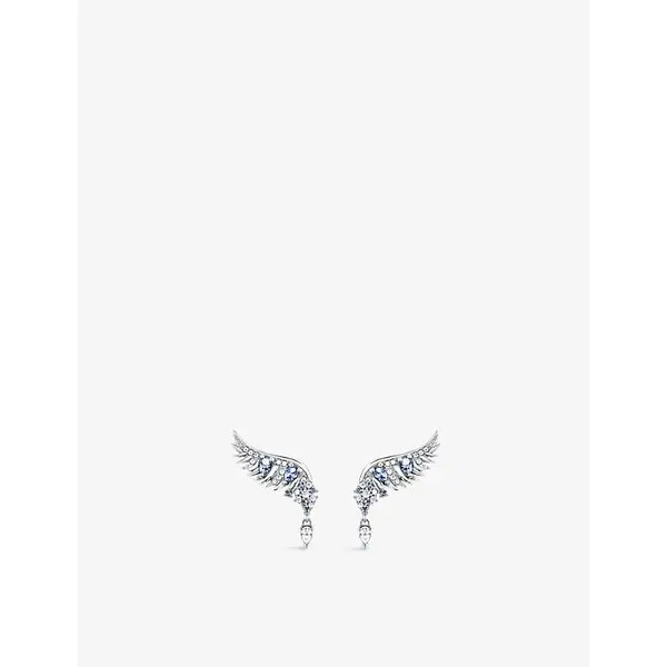THOMAS SABO Phoenix Wing Zirconia And Sterling Silver Drop Earrings