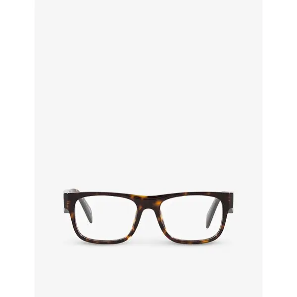 Prada Pr 22zv Pillow-frame Acetate Eyeglasses - Green