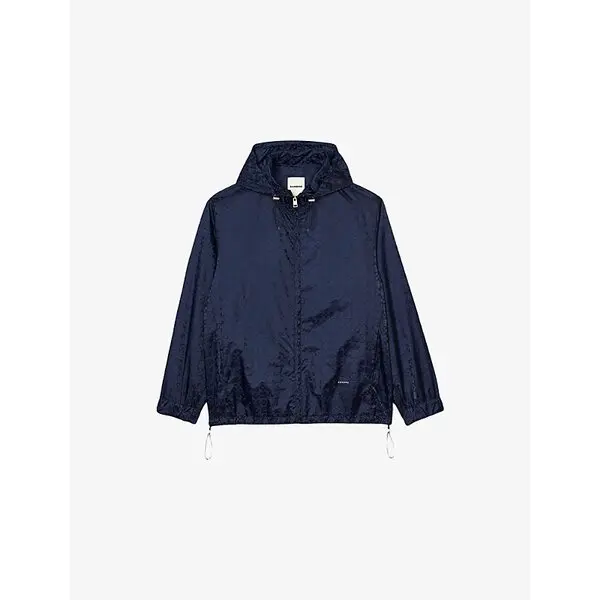 Sandro Graphic-print Hooded Nylon Jacket - Bleus