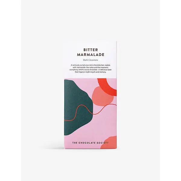 THE CHOCOLATE SOCIETY Bitter Marmalade Dark Chocolate Bar 80g