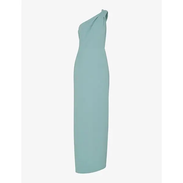 Whistles Bethan One-shoulder Maxi Dress - Light Green