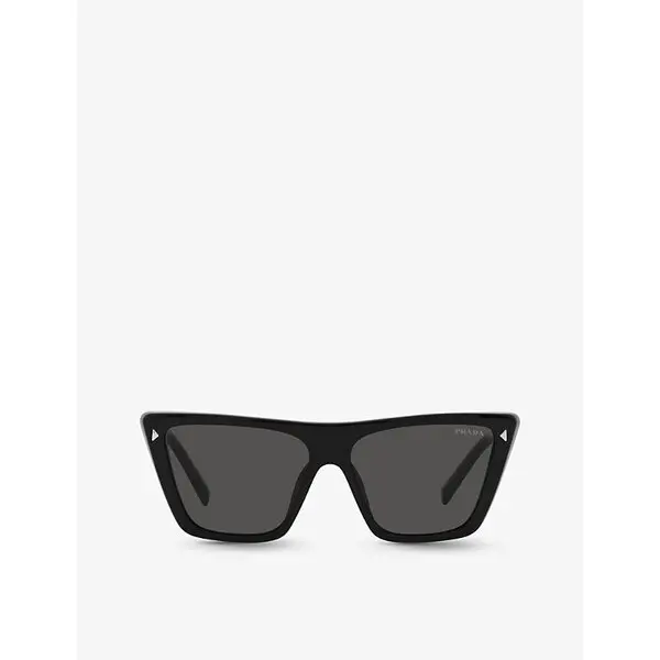 Prada Butterfly-frame Acetate Sunglasses - Black