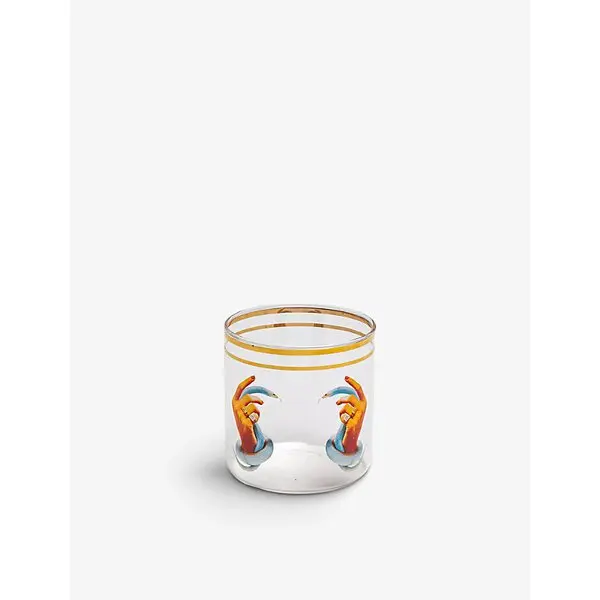 SELETTI Wears Toiletpaper Hands With Snakes Glass 8.5cm