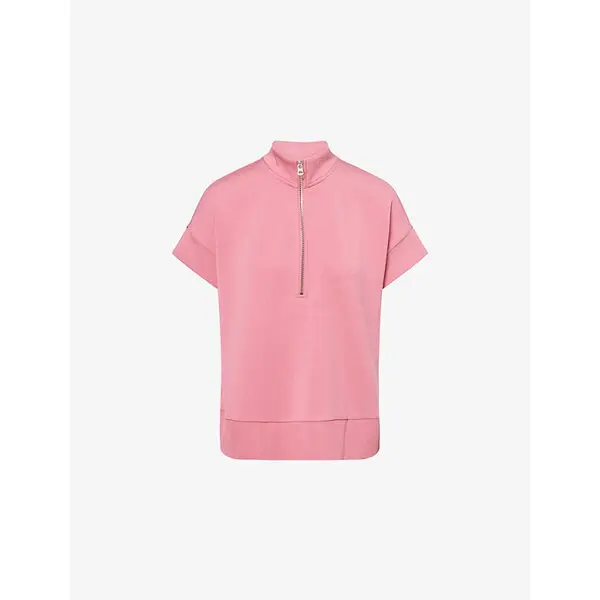 Varley Ritchie Short-sleeved Half-zip Sweatshirt - Rapture Rose
