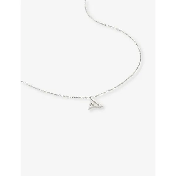 Monica Vinader Letter Charm Sterling-silver Pendant Necklace - Sterling Silver