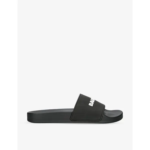 Balenciaga Logo-embossed Rubber Slides