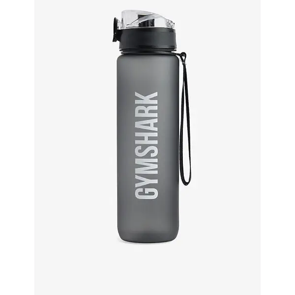 GYMSHARK Branded Sports Bottle - Black