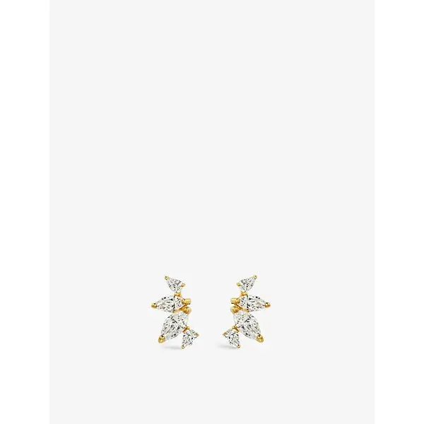 CARAT* LONDON Kira Stud Earrings - Gold