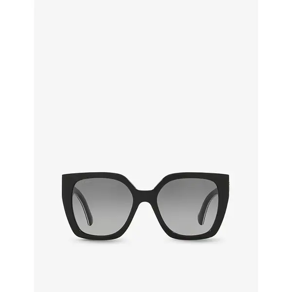 Gucci Butterfly-frame Acetate Sunglasses - Black