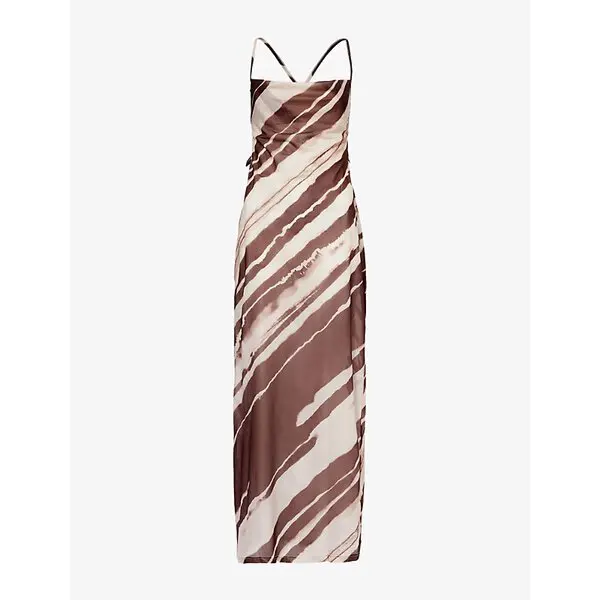 chinese dress ladies Diagonal Striped Maxi Dress – Ragstock