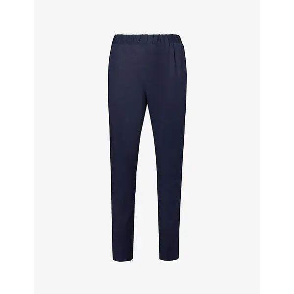 Paige Tapered-leg Stretch-woven Trousers - Dark Horizon