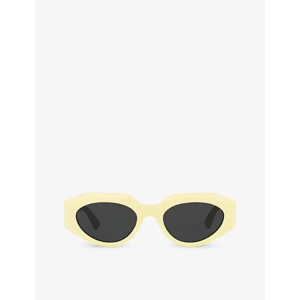 Bottega Veneta Bv1031s Oval-Frame Sunglasses In Yellow - 20  display picture 1