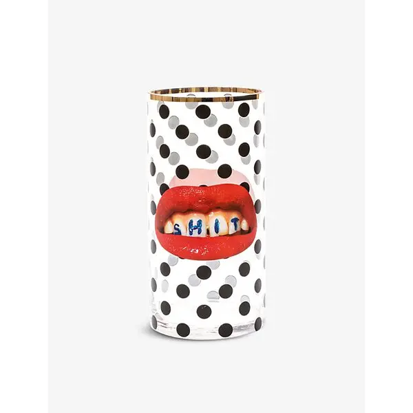 SELETTI Wears Toiletpaper Sh*t Pois Cylindrical Glass Vase 30cm - One-color