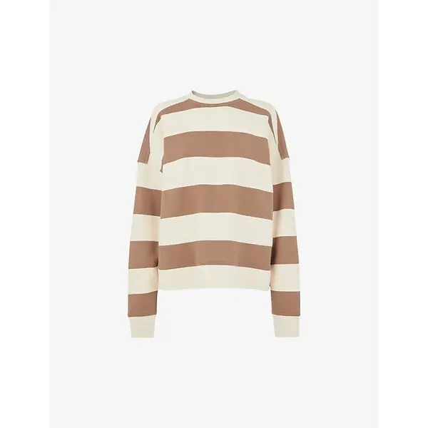 Whistles Striped Cotton Sweatshirt