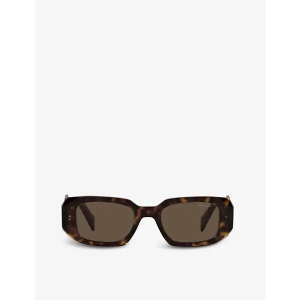 Prada Pr 17ws Rectangular Sunglasses - Brown