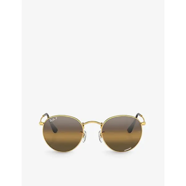 Ray-ban Round-frame Metal Sunglasses - Gold