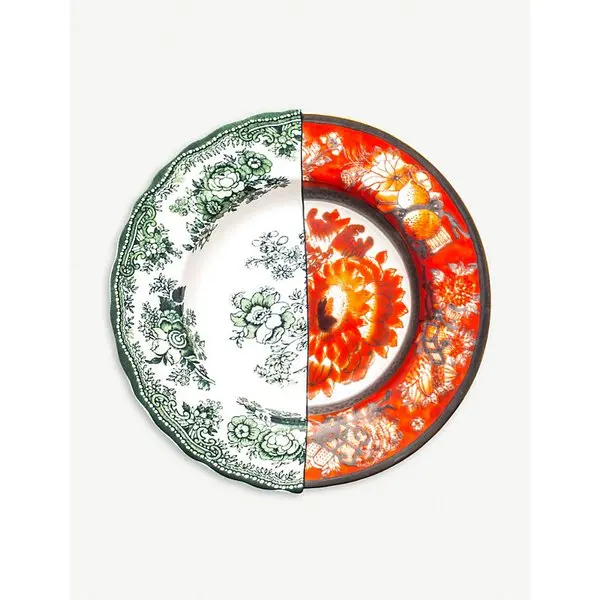 SELETTI Hybrid Cecilia Printed Porcelain Soup Plate 25.4cm